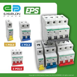 EPS 6kA 1P / 2P / 3P Miniature Circuit Breaker, MCB, 6A / 10A / 16A ...
