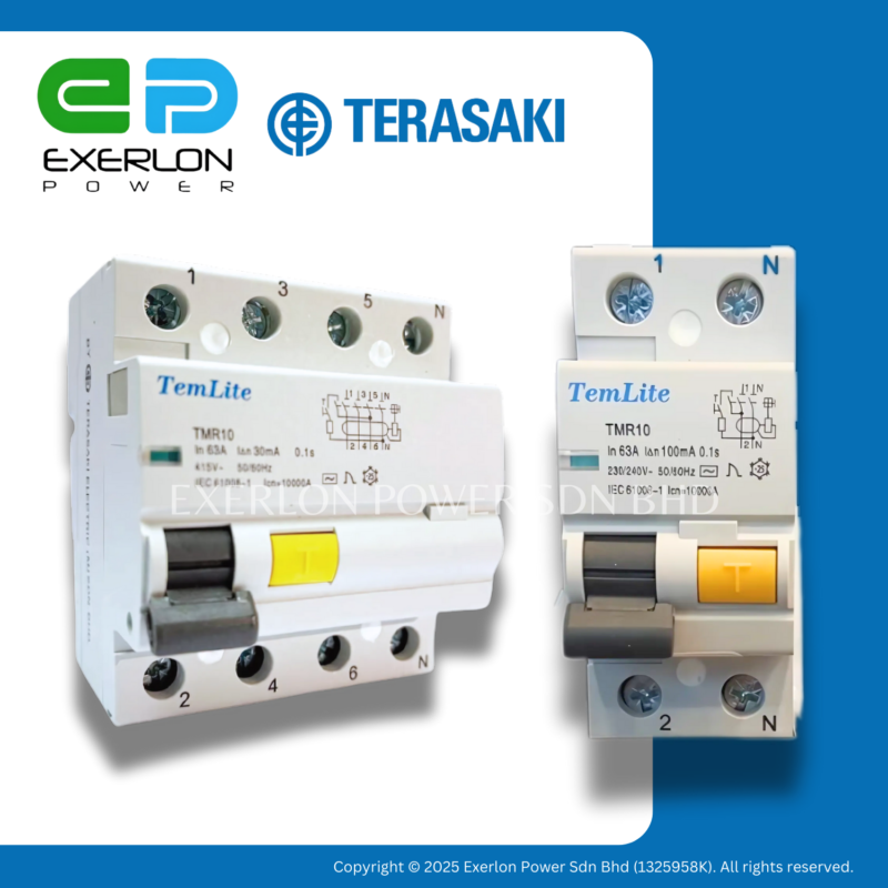TERASAKI ELCB RCCB 30MA 100MA 300MA 40A 63A 100A 2POLE 4POLES – exerlon ...